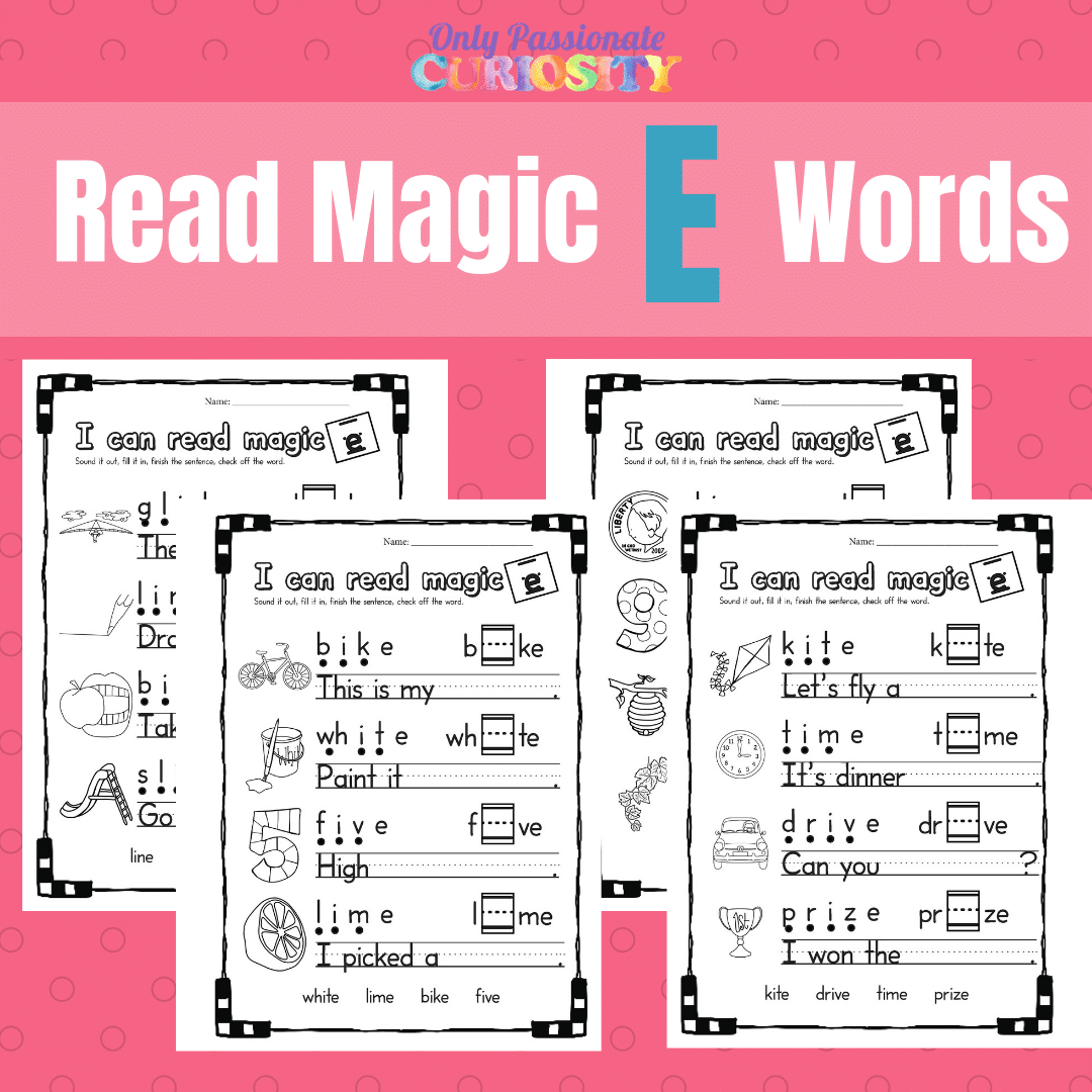 Magic E Worksheets Long I Sounds Only Passionate Curiosity