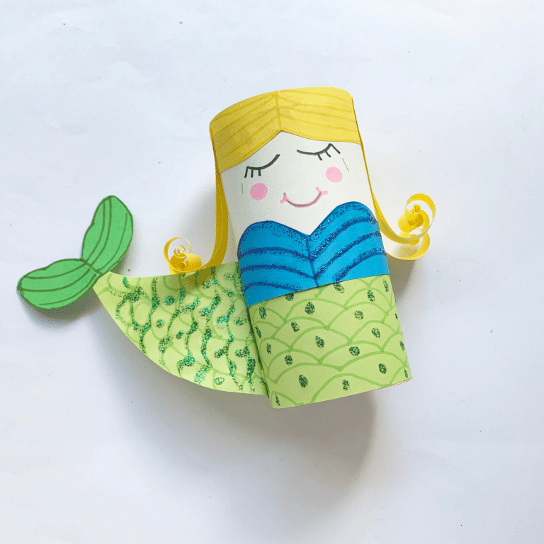 Printable Template for Toilet Paper Roll Mermaid - Only Passionate ...