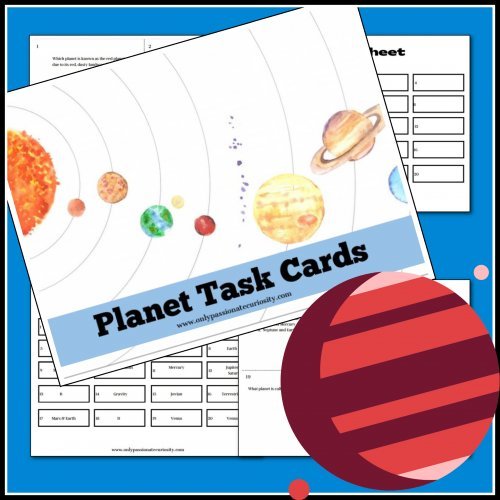 Printable Planet Task Cards - Only Passionate Curiosity