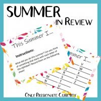 My Summer in Review Printable Activity - Only Passionate Curiosity