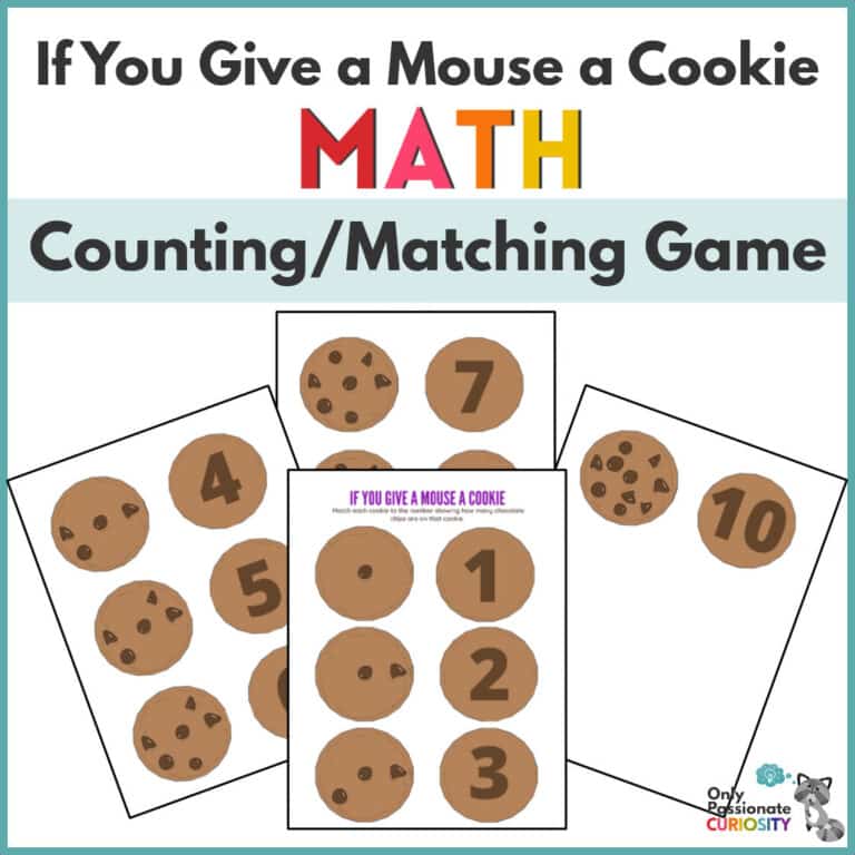 If You Give a Mouse a Cookie Matching/Counting Game - Only Passionate ...